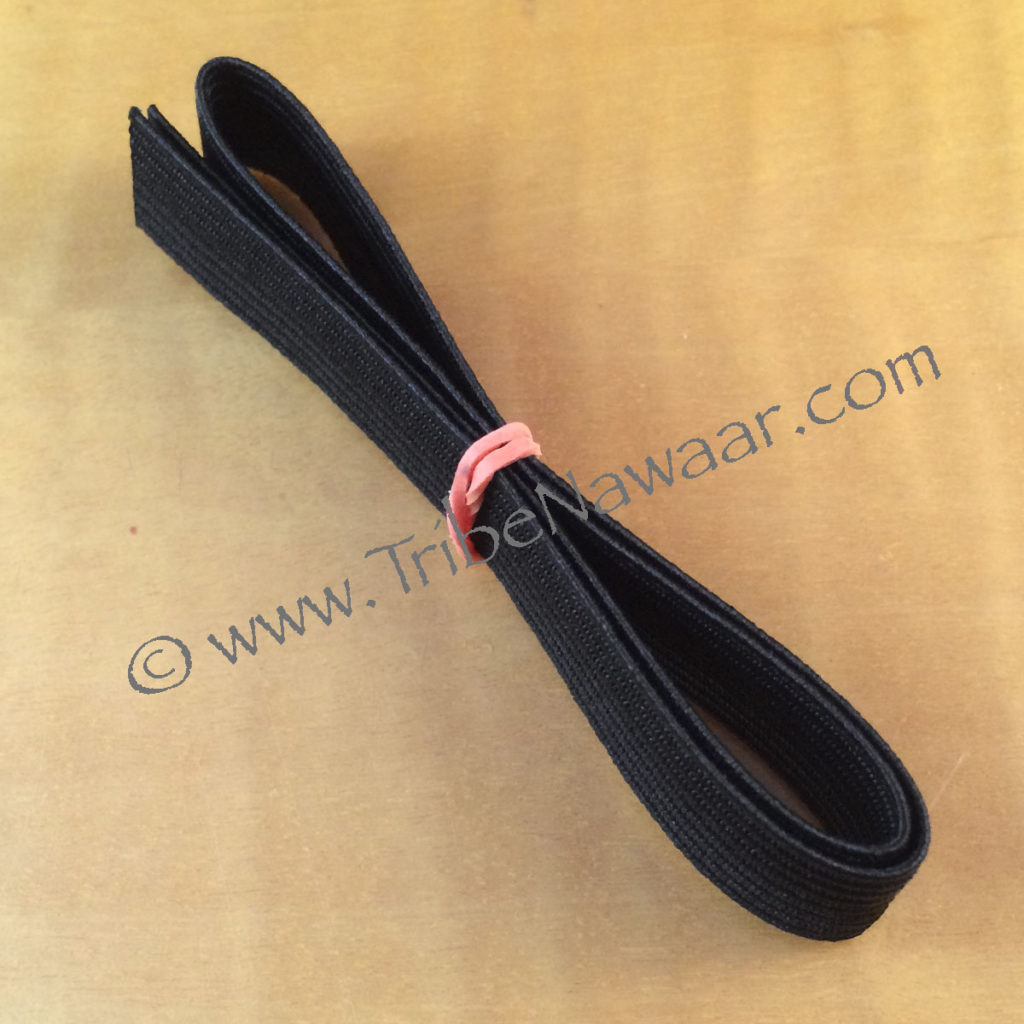 3/8" Black Replacement Elastic For Zils - Tribe Nawaar