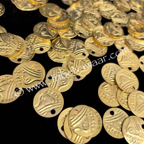 Gold Toned DIY Belly Dance Coins, 1/2" - Tribe Nawaar