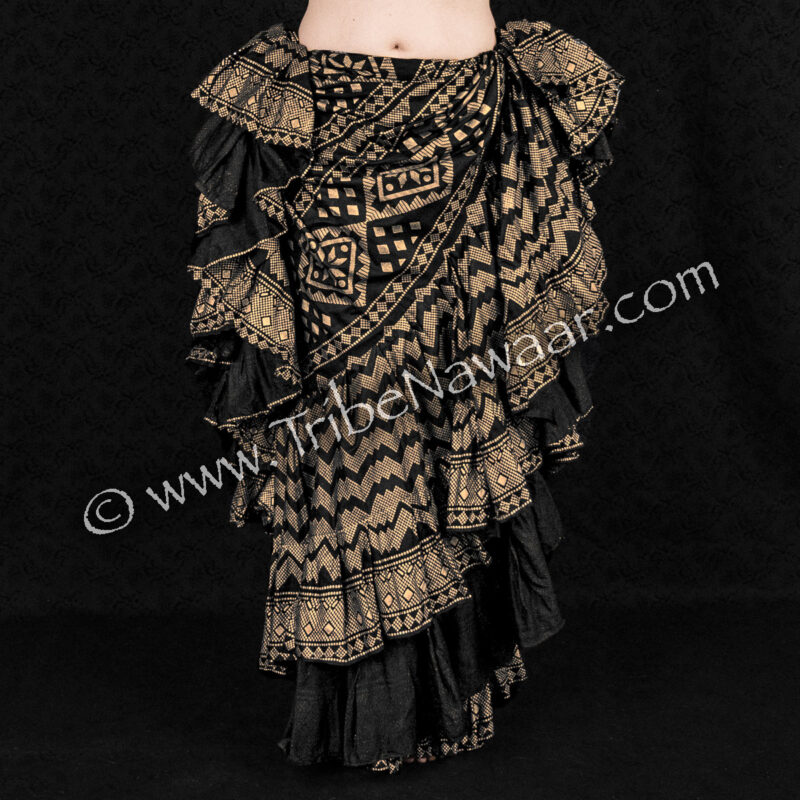 Black & Gold Assuit Skirt - Tribe Nawaar